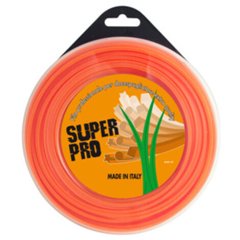 Ligne carrA e nylon professionnel 4x25 mm orange pour dA broussailleuse