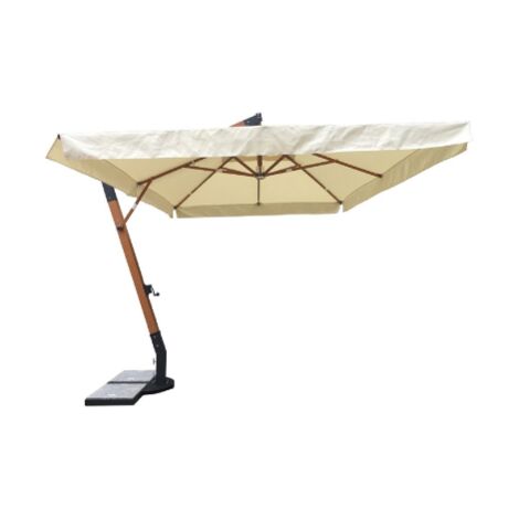 Parasol excentre' Maxima Alu 3x4 m avec manivelle aluminium avec mat ...