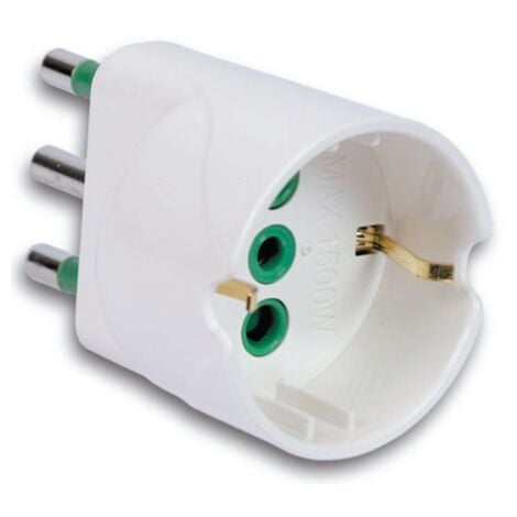 Adaptateur simple Fanton avec prise 16A avec 1 courant A lectrique schuko IP20