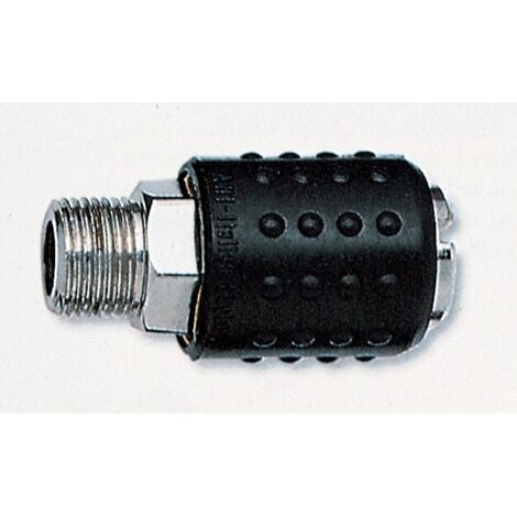 Ani 17B robinet a' boisseau sphe'rique rapide pour air comprime' raccord male 3/8" avec capuchon ...