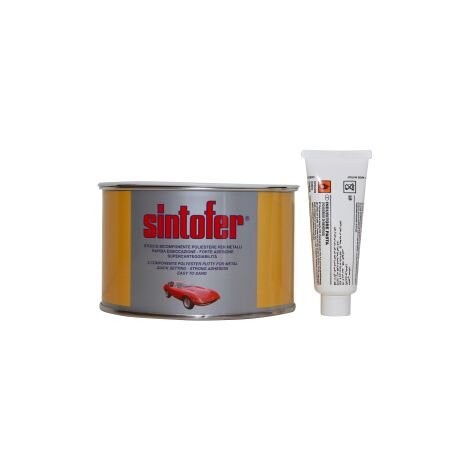 Sintofer putty 500 ml pour carrosserie fer mA tal polyester gris