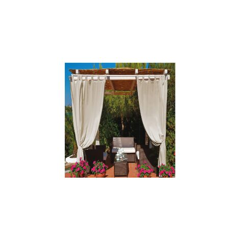 Toile de tente pour gazebo 160x270 cm en coton beige avec boucles et ...