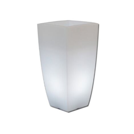 VASO STILO SQUARE BRIGHT 40X40X90CM LUCE BIANCA