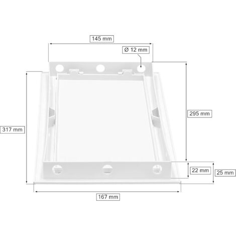 KOTARBAU® Trappe de Visite 15 x 30 cm en plastique Blanc Trappe d ...