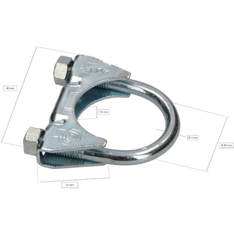 KOTARBAU - Lot de 2 colliers de serrage pour tuyau d'échappement - 40 ...