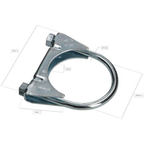 KOTARBAU - Lot de 2 colliers de serrage pour tuyau d'échappement - 60 ...