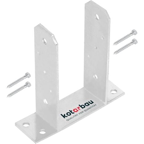 KOTARBAU® Support de Poteau en U 100 mm Support Poteau a Visser ...