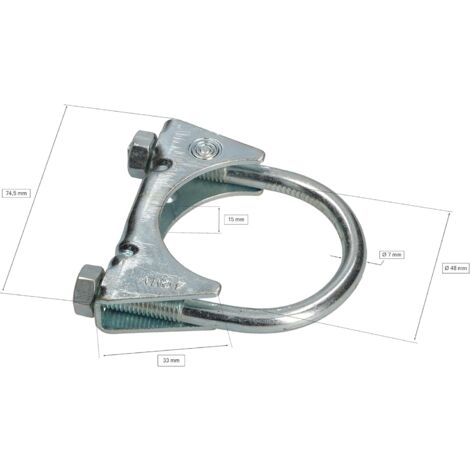 KOTARBAU - Lot de 2 colliers de serrage pour tuyau d'échappement - 48 ...