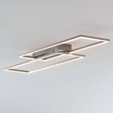 LED Ceiling Light 'Quadra' dimmable (modern) in Silver made of ...