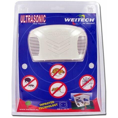 Weitech - Pest Repeller Ultrasonic - Répulsif rongeurs, insectes + rats ...