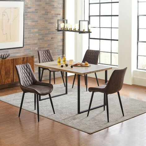Dining table and 4 faux leather chairs store