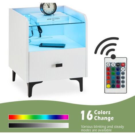 Nightstand glass store