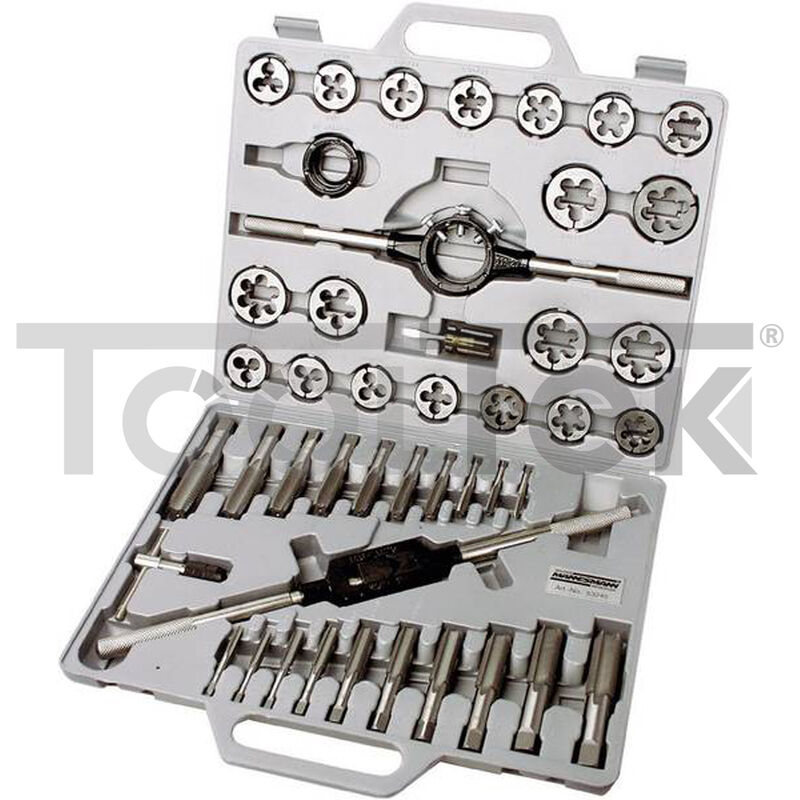 FILIERA MANUALE SET MASCHI E FILIERE 45pz FILETTATURA GRANDE METRICO