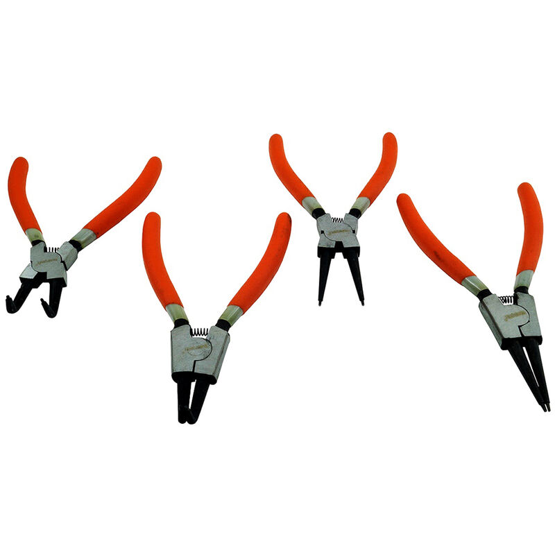 SET PINZE ANELLI ELASTICI SEEGER 4pz D.19-60mm FERMI INTERNI ESTERNI