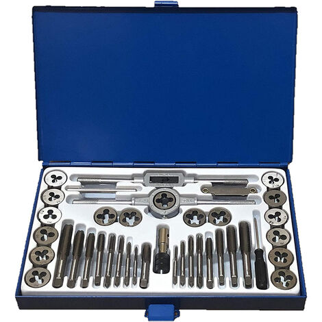 KIT FILIERA 40pz PROFESSIONALE PER FILETTATURA MASCHI E FEMMINE