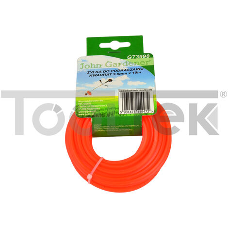 GEKO G73998 FILO PER DECESPUGLIATORE TAGLIAERBA 3mm QUADRO 10mt