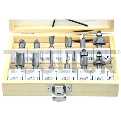 GEKO G01200 SET FRESE PER LEGNO 12pz PER PANTOGRAFO GAMBO 8mm