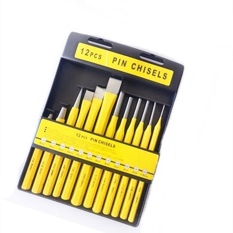 SET SCALPELLI CACCIASPINE BULINI CACCIACHIODI PUNZONI 12pz KIT