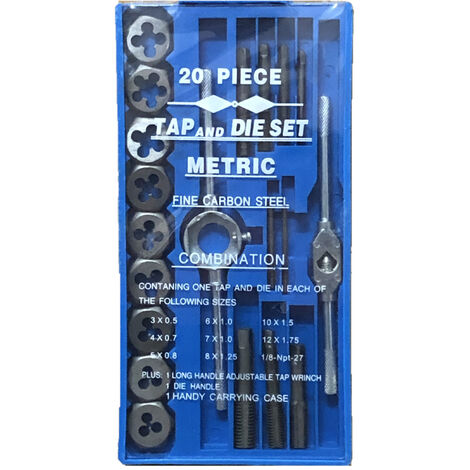 SET FILIERA 20pz PROFESSIONALE MASCHI E FEMMINE PER FILETTATURA
