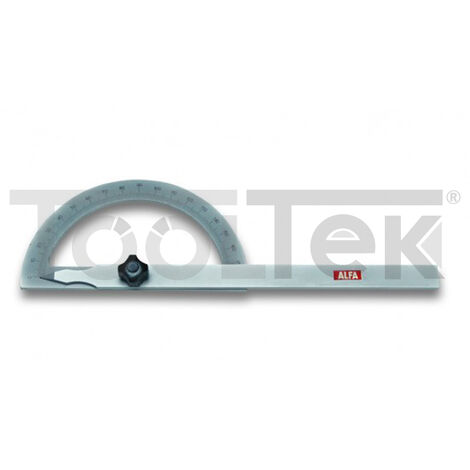 GONIOMETRO MANUALE 180° RIGA METRO RIGHELLO MISURA ANGOLI 120mm ALFA