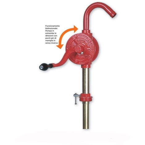 POMPA TRAVASO LIQUIDO ROTATIVA FUSTI MANUALE A MANOVELLA GROZ