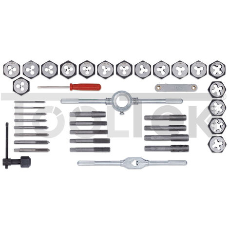 SET FILIERA 39pz PROFESSIONALE MASCHI E FEMMINE PER FILETTATURA