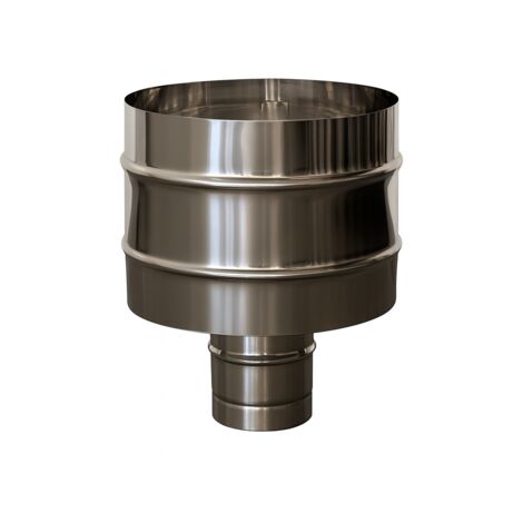 Cheminée ronde en acier inoxydable Ø 13 cm avec disque de pluie