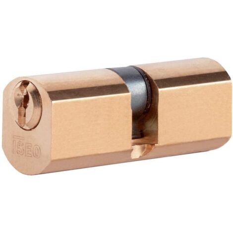 Cylindre rond double profil Iseo 8400.28.28.7 56 mm (28 + 28) plaquA laiton