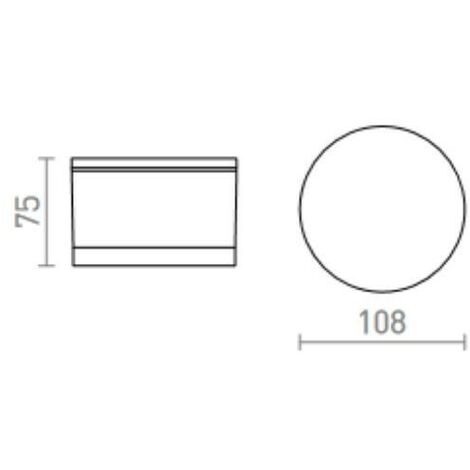 ORIN R plafonnier acrylique blanc satiné 230V LED 10W IP54 3000K