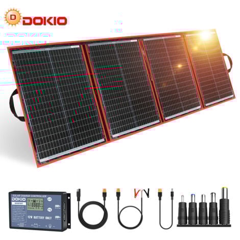 Dokio 200w monocristallin Panneau solaire portable pliable pour VR/Camping/phoner