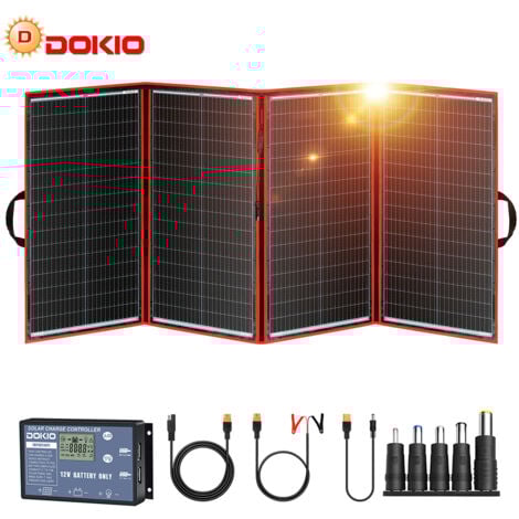 Dokio 300w monocristallin Panneau solaire portable pliable pour VR/Camping/phoner
