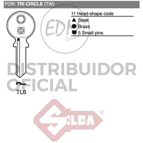 E3/12174 LLAVE ACERO TL6 TRI CIRCLE