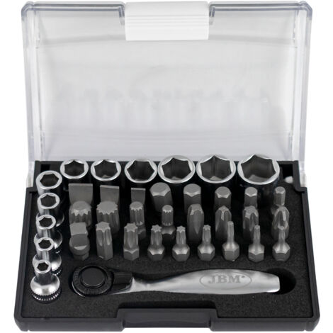 38-TEILIGER KOFFER MIT 1/4" MINI-RATSCHE JBM52198
