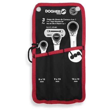 Nylontasche 3 4-in-1 Ratschenschlüssel DOGHER 475-001