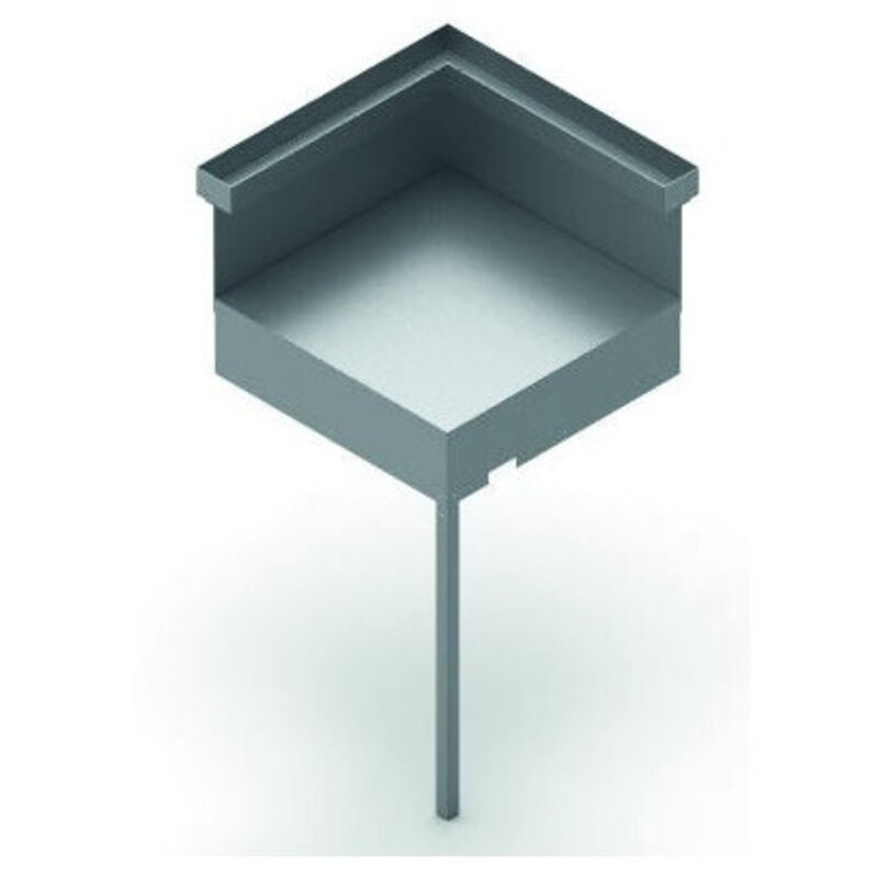 Support angle acier fermé noir et gris Forge Adour