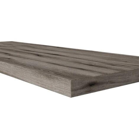 Mensola per lavabo d'appoggio 120 cm in legno rovere fossile Linea