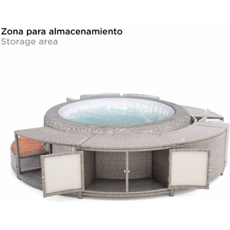 Spa Gonflable Bestway Zurich Ø180x66 cm Airjet + Revêtement Spa K2O ...
