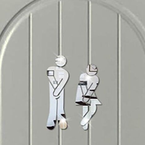 Stickers miroirs figures WC homme - femme - Autocollants stickers ...