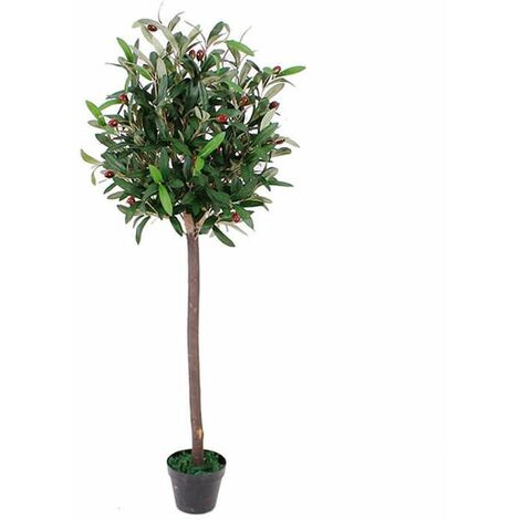 120cm Artificial Olive Bay Style Topiary Fruit Tree