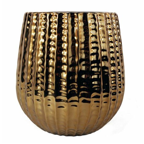 16cm Gold Ceramic Planter