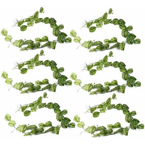 6 x 180cm Artificial Hanging Trailing Devil's Ivy Plant