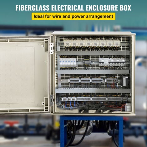 Mophorn Caja de Acero NEMA Caja Electrica de Fibra de Vidrio NEMA 4X de 40 x 40 x 20 cm IP66 a ...
