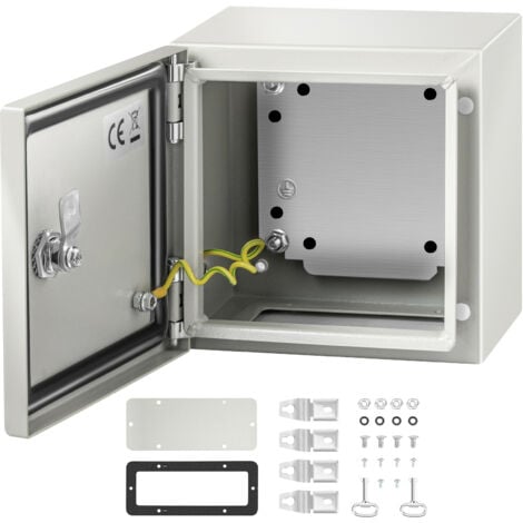 VEVOR Caja NEMA de Acero al Carbono 20 x 20 x 15 cm Caja de Gabinete Electrico NEMA 4X IP66 a ...