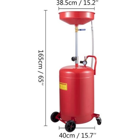 VEVOR Tanque de drenaje de aceite usado de 80 L contenedor portátil de drenaje de aceite drenaje ...