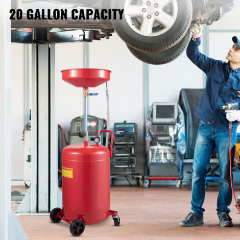 VEVOR Tanque de drenaje de aceite usado de 80 L contenedor portátil de drenaje de aceite drenaje ...