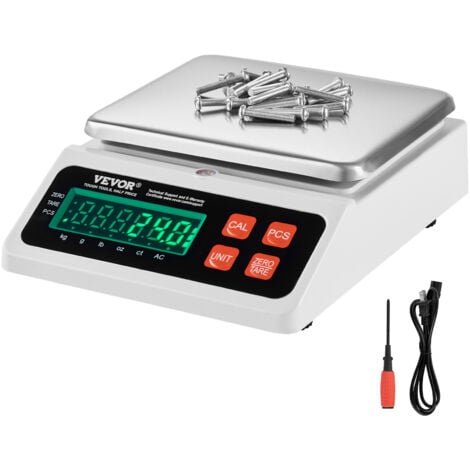 VEVOR Báscula Contadora Industrial, 10 kg x 0,1 g, Báscula Digital con ...
