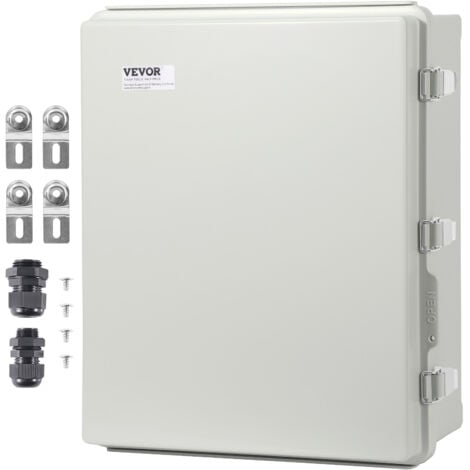 VEVOR Caja de conexiones electricas, cubierta con bisagras para caja electrica de plástico ABS ...