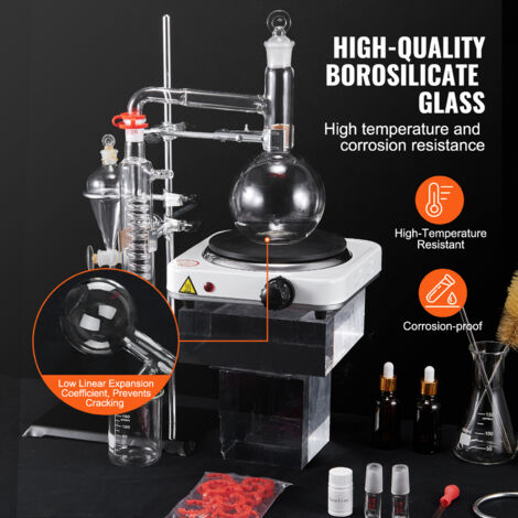 VEVOR Kit de destilación de aceite esencial de 33 piezas, aparato de ...