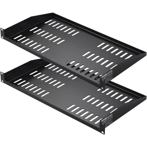 Estante para rack de servidor VEVOR 2 piezas 1U, profundidad de 10"/254 ...