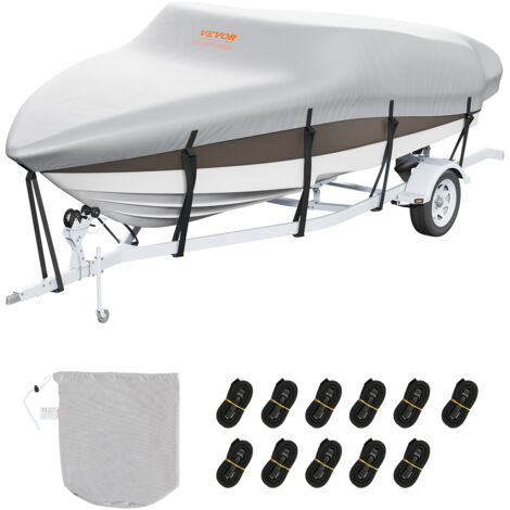 VEVOR Funda impermeable para barco, 488-564 cm de largo, 238 cm de ancho, cubierta protectora ...